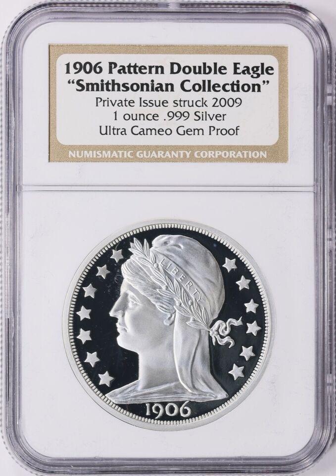 1906 (Struck 2009) Silver Double Eagle “Smithsonian Collection” NGC Gem ...